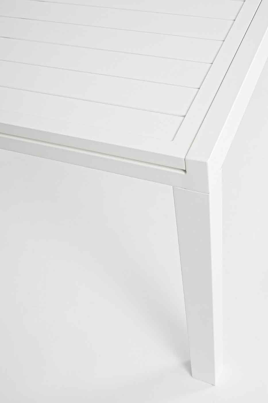 Gartentisch Edila aus Aluminium, modern, ausziehbar, Weiß, für 8?10 ...