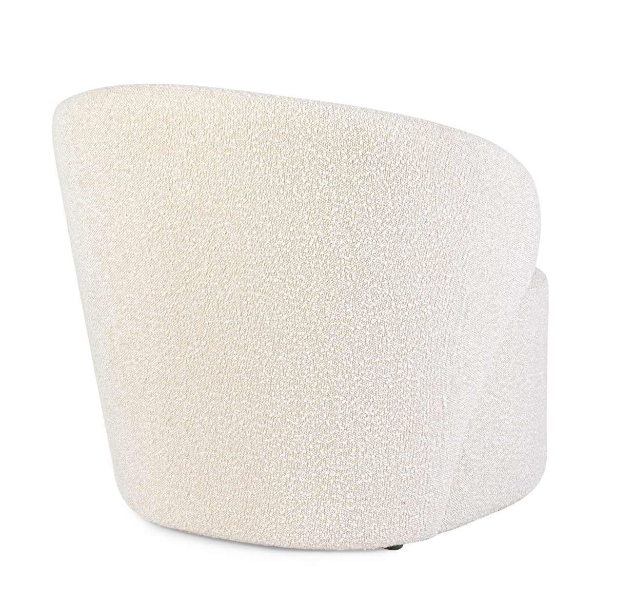 Sessel Alibasa aus Boucle-Stoff, modernes Design, Natur, gepolstert und ...