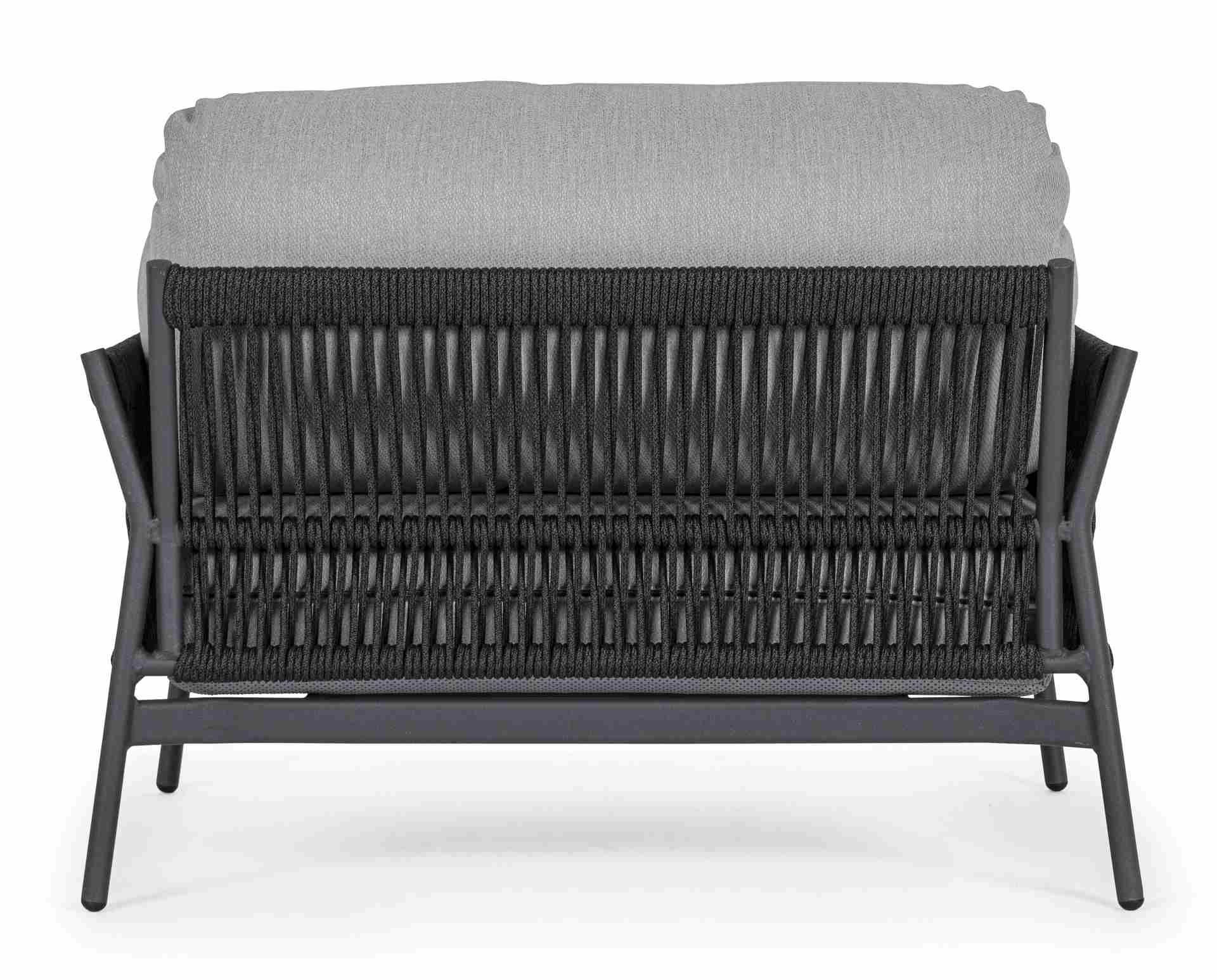 Gartensessel Dispar aus Aluminium, modern gepolstert, anthrazit ...