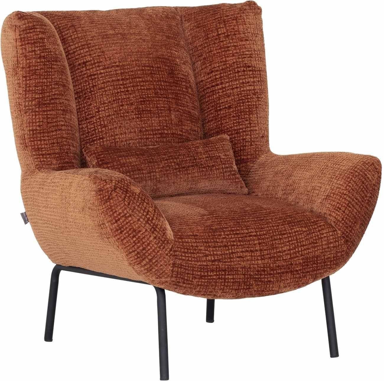 Sessel Astro aus Stoff, Retro Chic Design, Braun Cinnamon, gepolstert ...