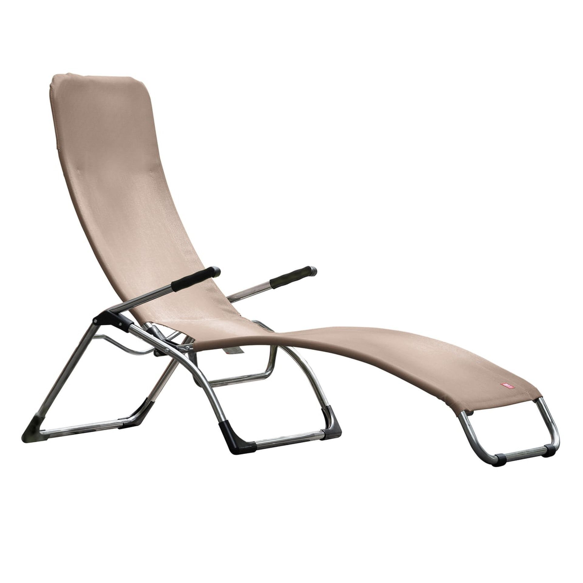Gartenliege Samba aus Aluminium, modernes Design für Outdoor, taupe ...