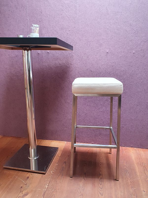 Toms Trendmoebel Design Barhocker Renate Metall Gestell Edelstahl Stoff ...