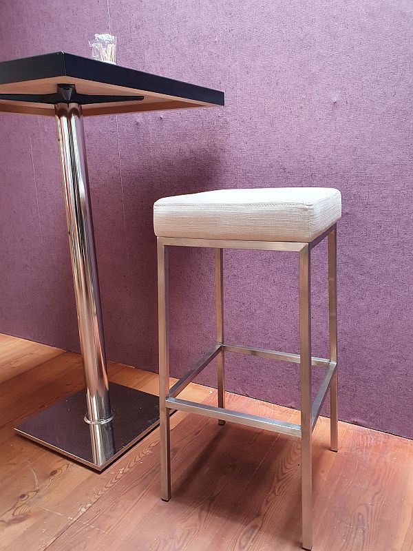 Toms Trendmoebel Design Barhocker Renate Metall Gestell Edelstahl Stoff ...