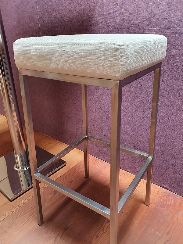 Toms Trendmoebel Design Barhocker Renate Metall Gestell Edelstahl Stoff ...