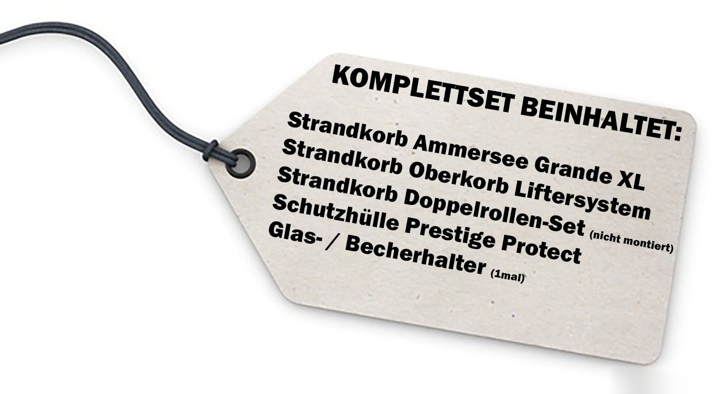Strandkorbset - bene living - Ammersee 2,5-Sitzer Teak - PE shell ...
