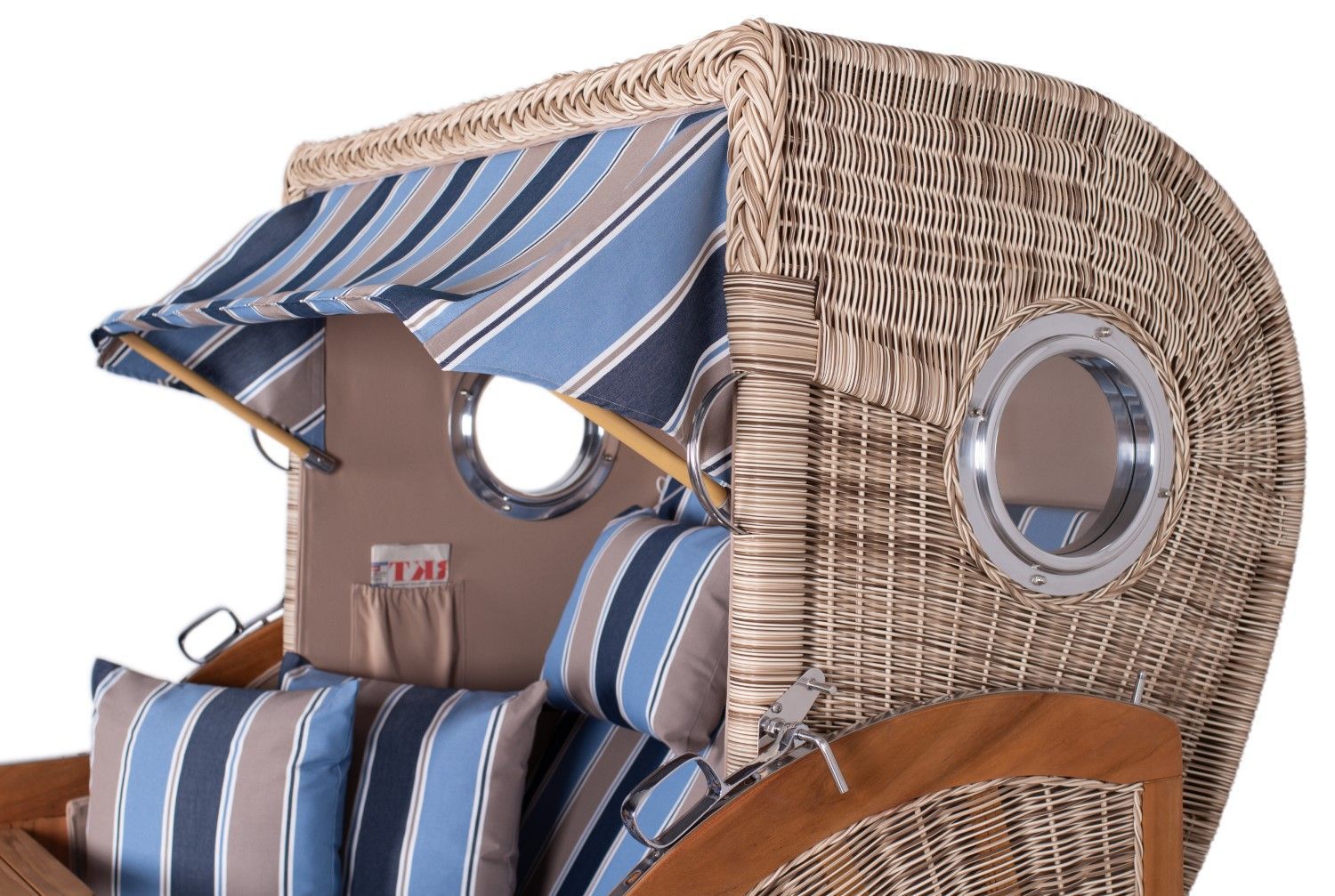 Strandkorbset - bene living - Ammersee 2,5-Sitzer Teak - PE shell ...
