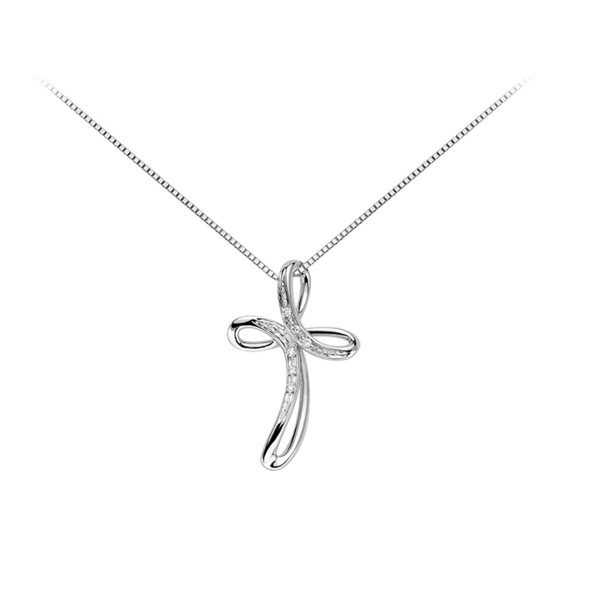 Frau Oro – DHPF7368 – Kreuz aus Weißgold und Diamanten kaufen bei Hood ...