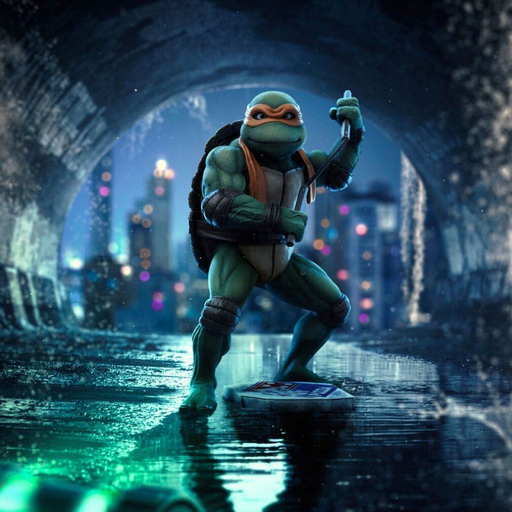 Teenage Mutant Ninja Turtles Art Scale Statue 1/10 Michelangelo 19 cm ...
