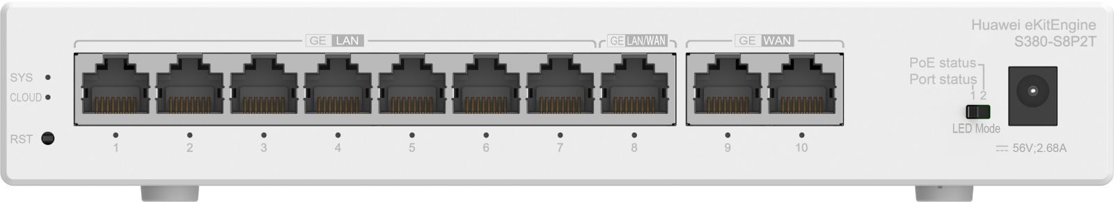 HUAWEI Router S380-S8P2T 2xGE WAN 8xGE LAN PoE+ 124W eKit DE (P) kaufen ...