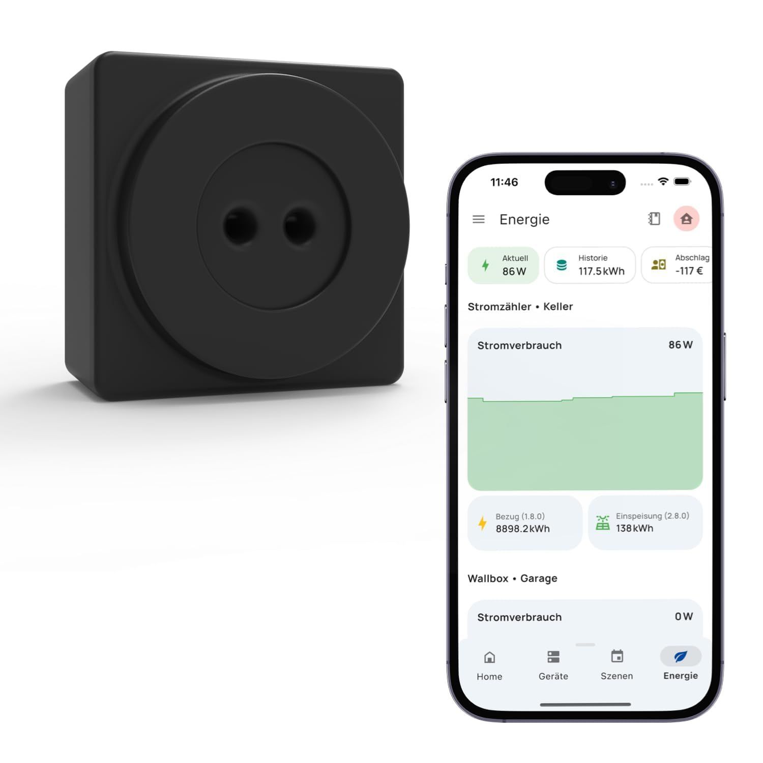 everHome EcoTracker IR Lesekopf Smartmeter Stromzähler EHZ inkl. App ...
