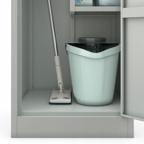 Putzmittelschrank Besenchrank Metallschrank Spind 2 Abteile 185x50x50 ...