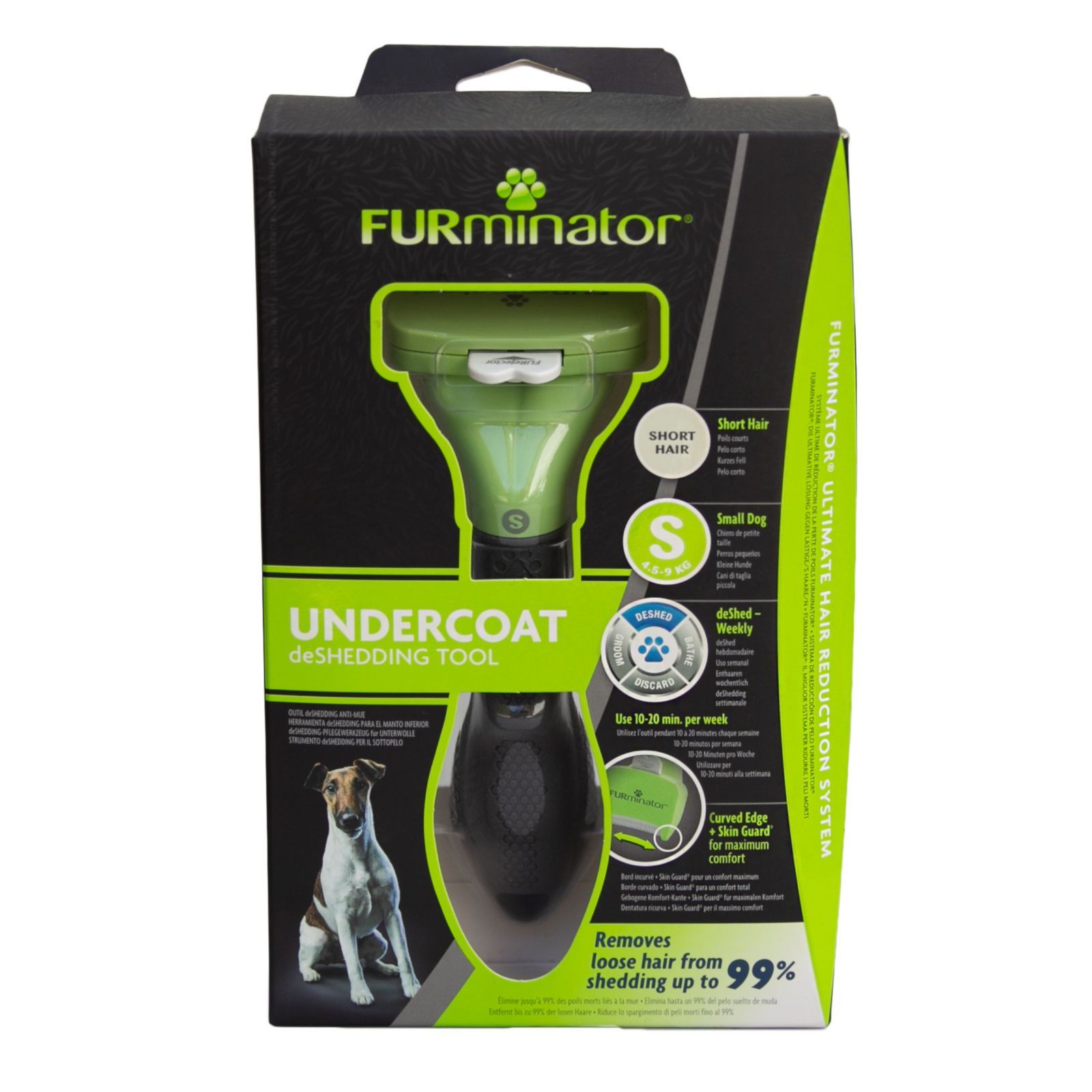 FURminator für kurzhaarige kleine Hunde, deShedding-Pflege Werkzeug ...