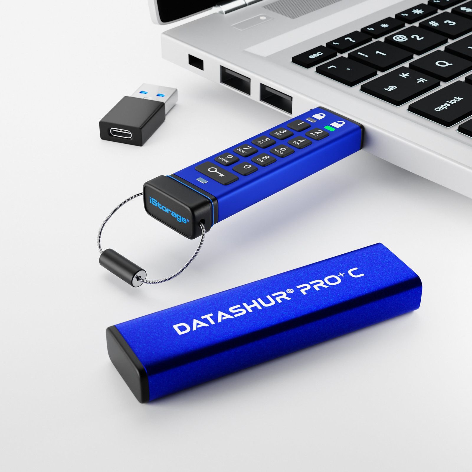 datAshur Pro+C 512GB USB-C / Alu / Military Grade, XTS-AES 256-bit HW ...