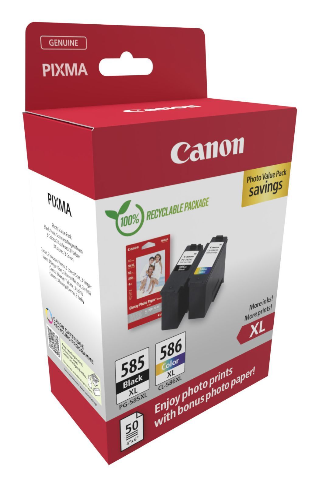 Canon PG-585XL/CL-586XL Photo Value Pack - 2er-Pack - Hohe Ergiebigkeit ...