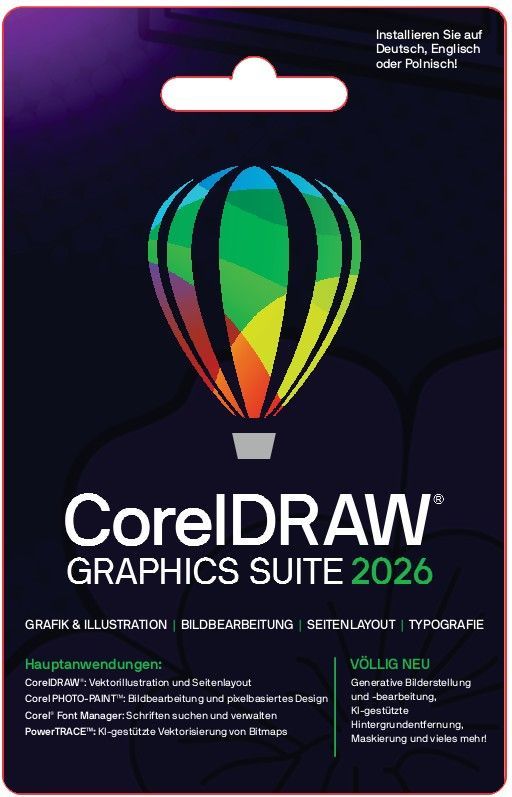 CorelDRAW Graphics Suite 2026 / 1 Gerät / Win/MAC / Dauerlizenz / PKC ...