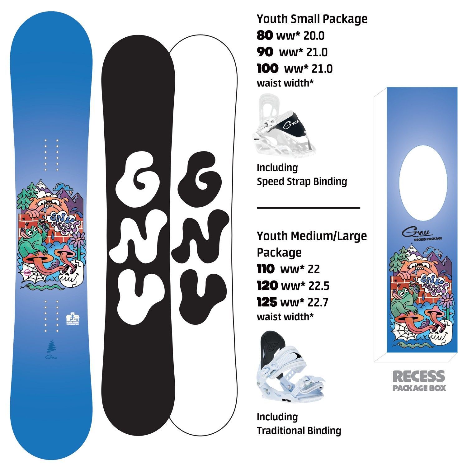 GNU Snowboard Recess Package - Mini - Größe: 90 kaufen bei Hood.de