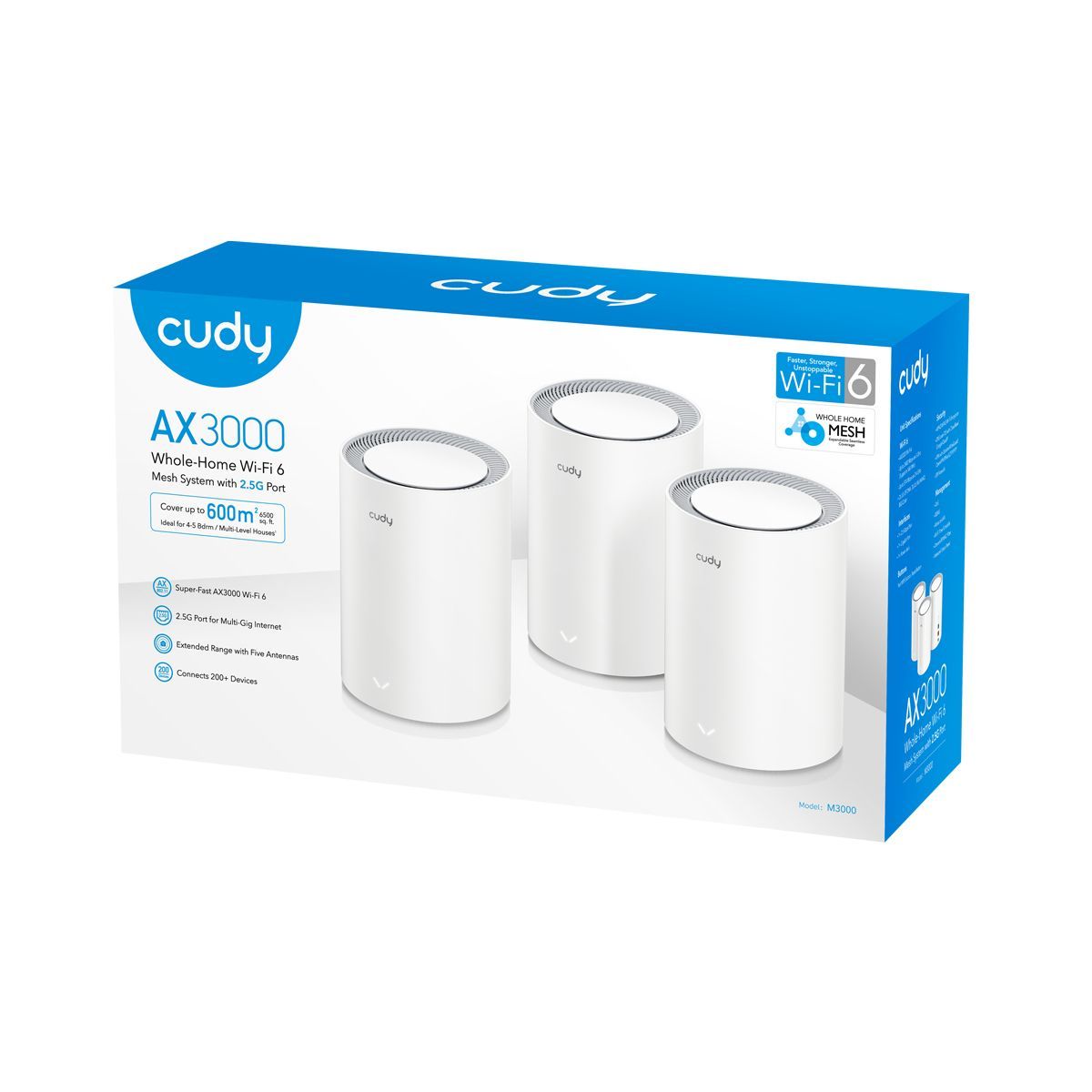 CUDY M3000 AX3000 Wi-Fi 6 Mesh 2.5G 3er-Pack - Access Point - 2,4 Gbps ...