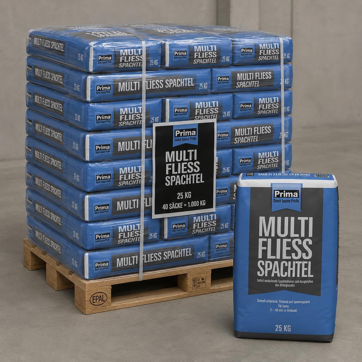 Prima Multi-Fliessspachtel 25 kg - für perfekte Untergründe und ...
