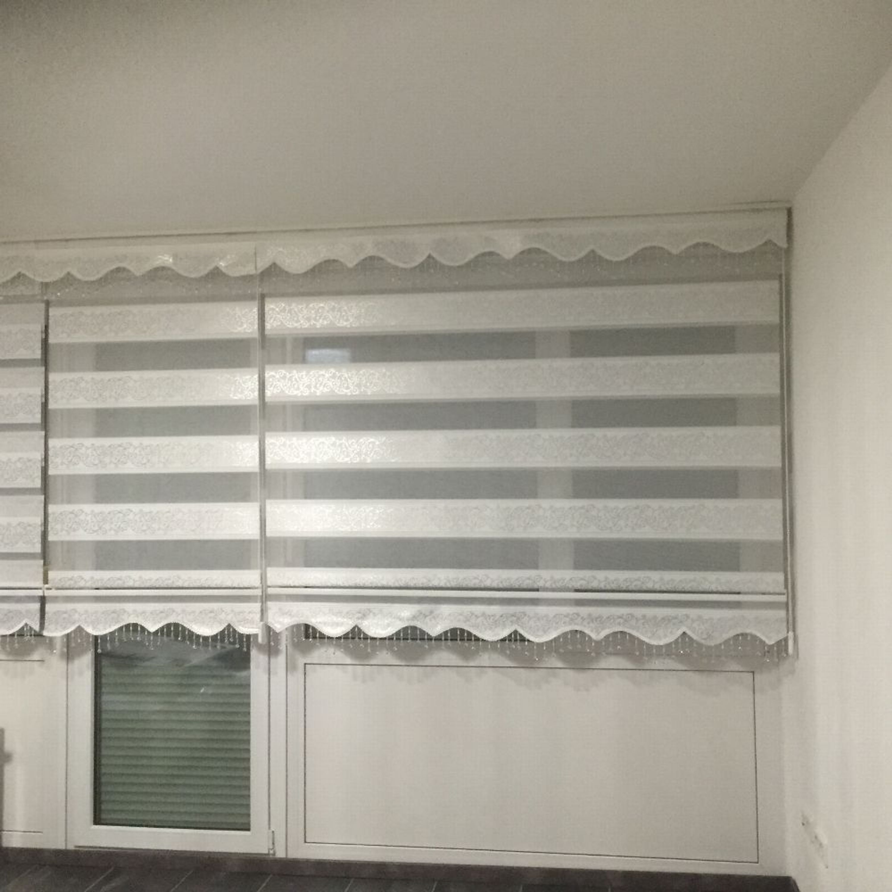 Weiße Hochwertige Doppelrollo Doppel Duo Rollo Duorollo Kettenzugrollo ...