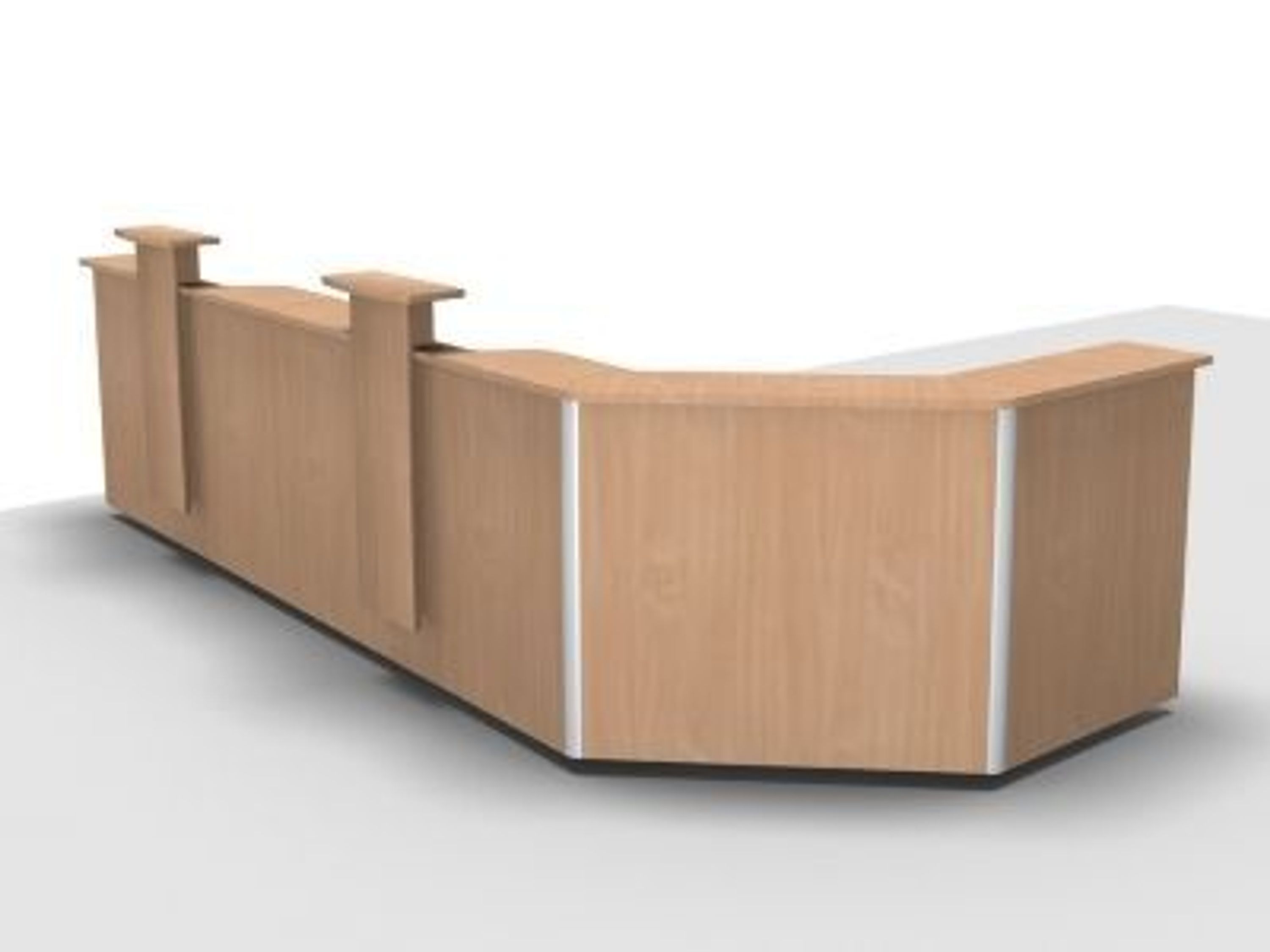 Empfangstheke Solid 400 x 160 cm Empfangstresen Theke Bürotheke ...