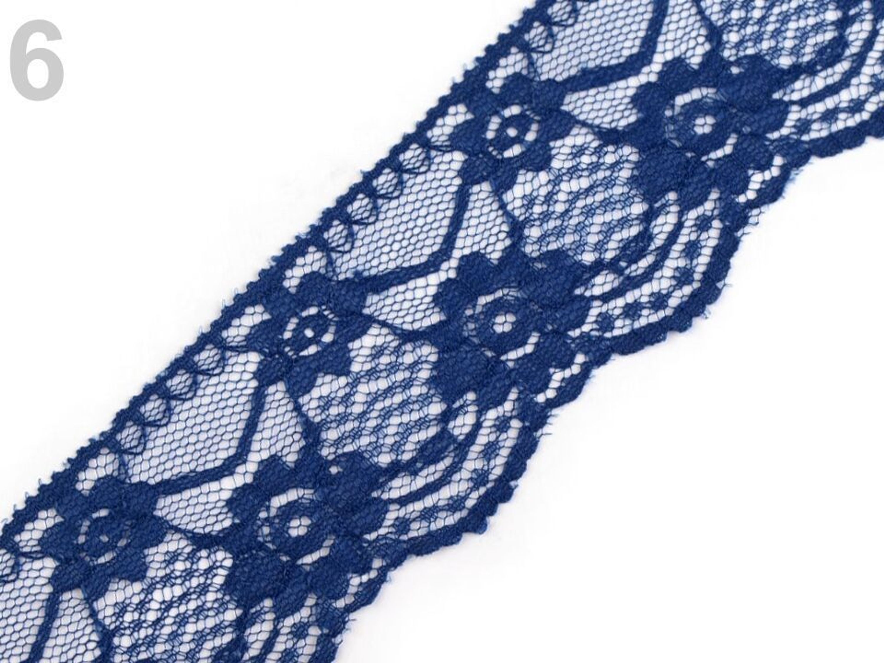 BORTE, SPITZE, BAND, Spitzenborte,45 mm, blau kaufen bei Hood.de