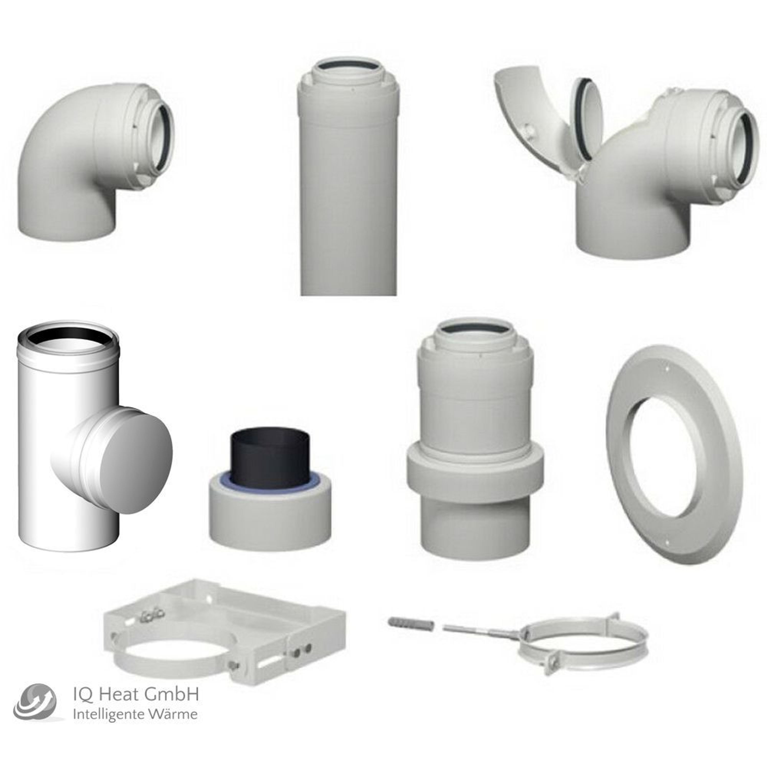 Viessmann Abgassystem konzentrisch AZ DN 60/100 Rohr Bogen T-Stück ...