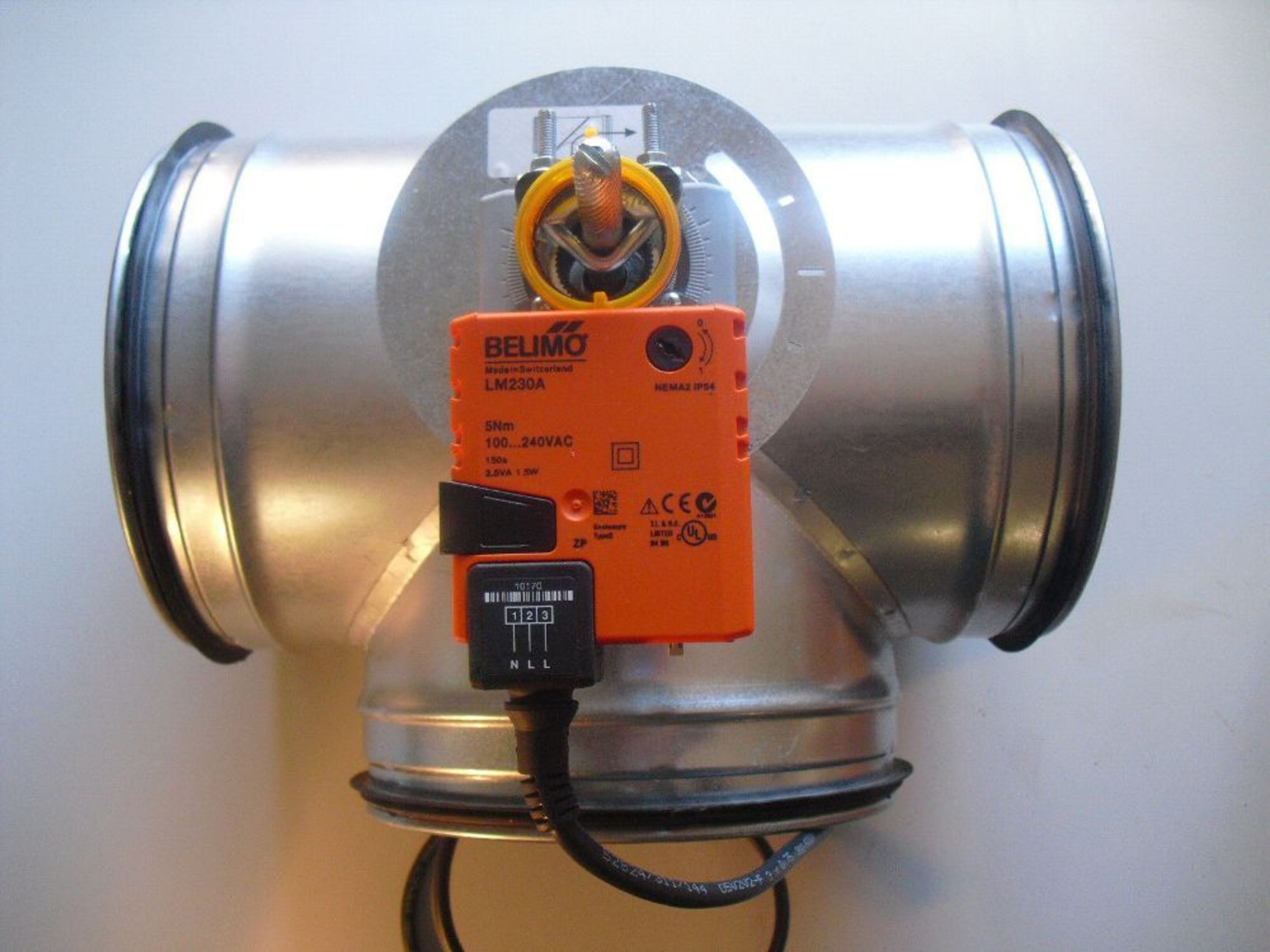 Bypassklappe Umschaltklappe NW160 Wohnraumlüftung Erdwärmetauscher ...