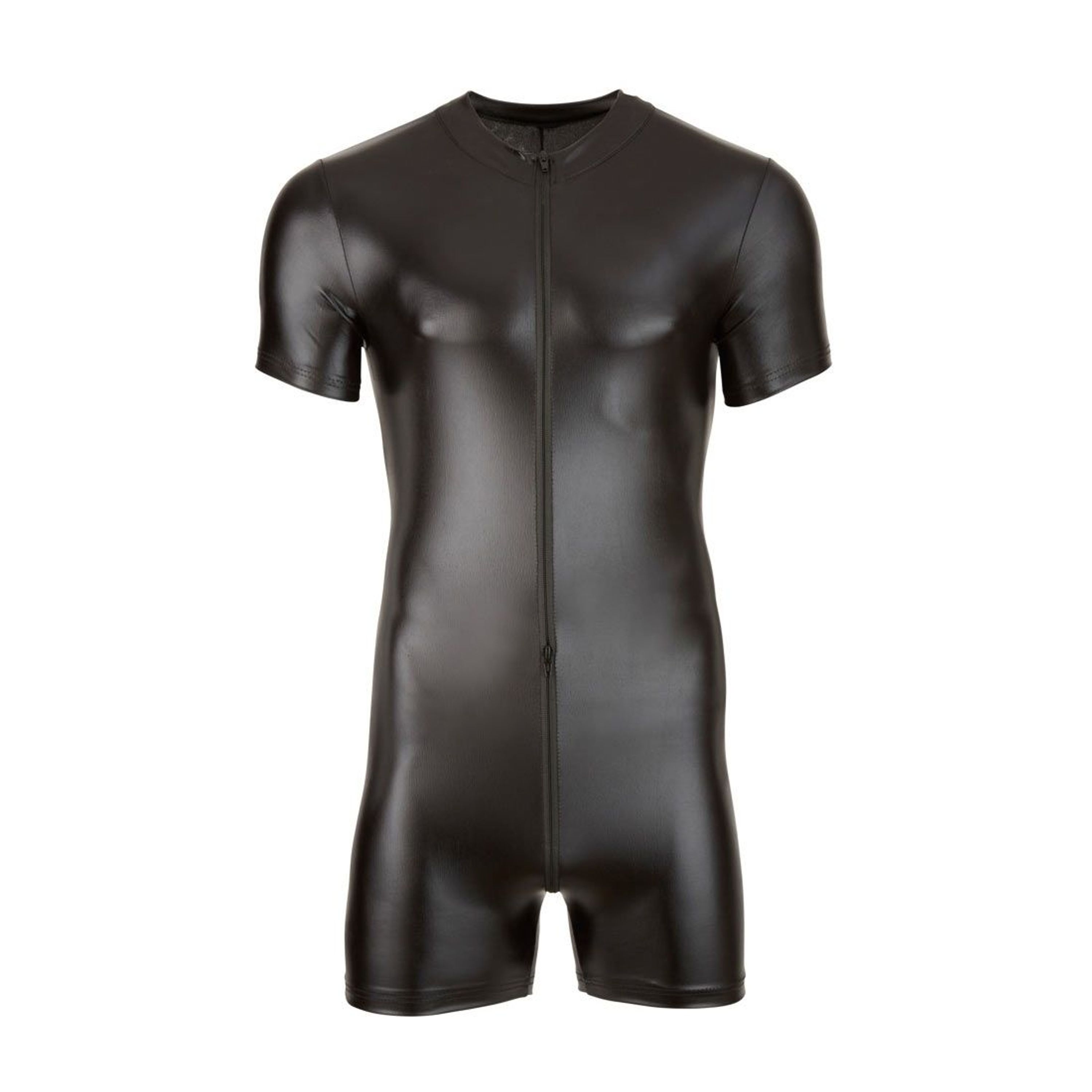 Herren Wetlook Body M L XL Zip schwarz Männer Overall Sexy Bodysuit ...