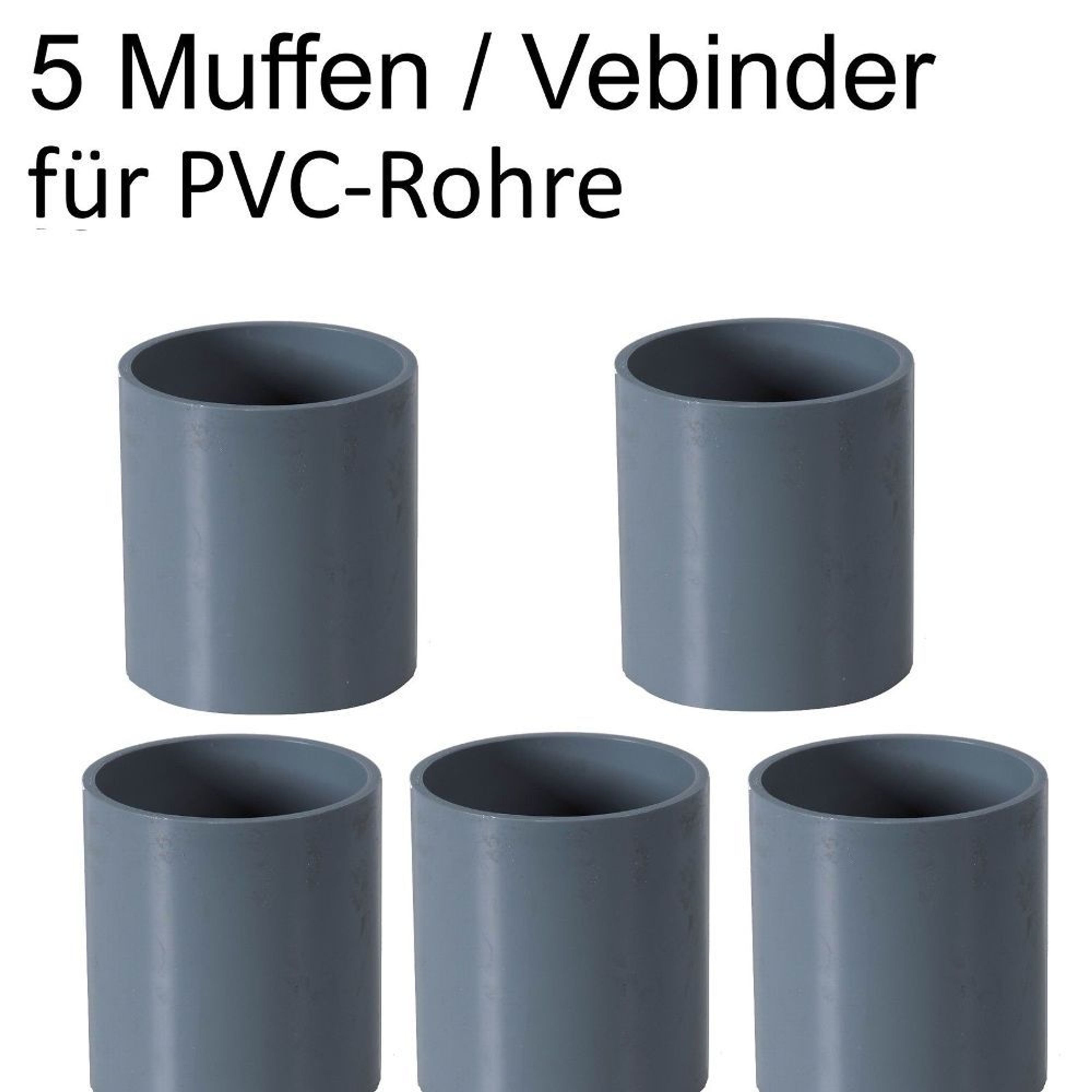 PVC Rohr 32 - 63 mm PVC Verbinder Winkel Kniestück Muffe T-Stück ...