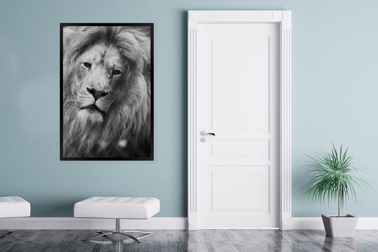 Poster - 80x120 cm - Porträt - Löwe - Profil kaufen bei Hood.de