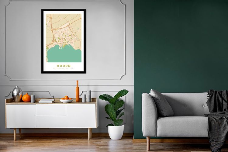 Poster - 80x120 cm - Stadtplan - Hoorn - Vintage kaufen bei Hood.de