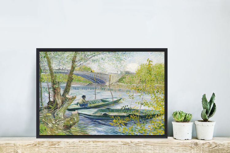 Poster - 80x60 cm - Fischen im Frühling - Vincent van Gogh kaufen bei ...