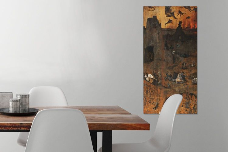 Leinwandbilder - 40x80 cm - Sintflut und Hölle - Gemälde von Hieronymus ...
