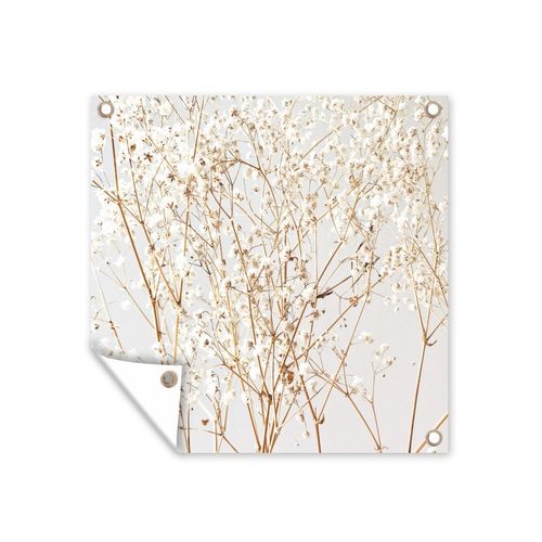 Outdoor-Poster Gartenposter 100x100 cm Natur - Äste - Blumen (Gr ...