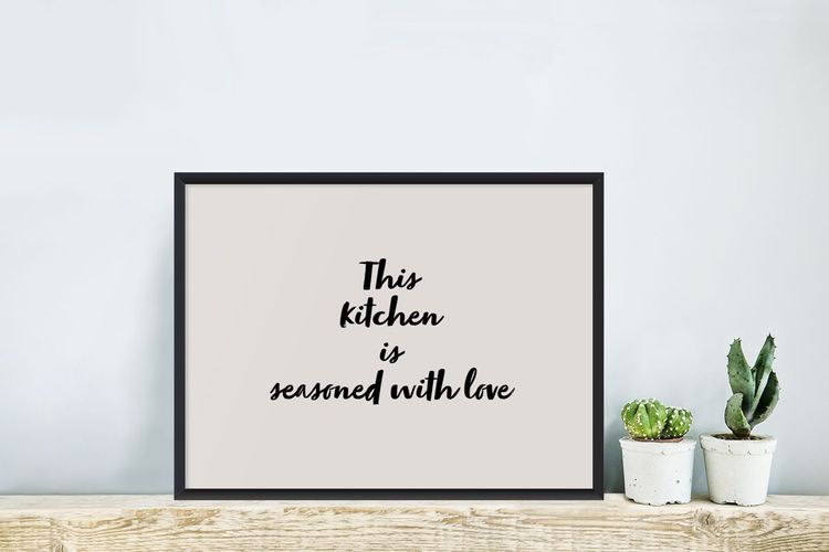 Poster Bilder - 40x30 cm Zitate - Kochen - Sprichwörter - Diese Küche ...