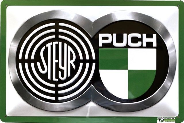 Blechschild 30 X 20 Steyr Puch Doppel Logo kaufen bei Hood.de