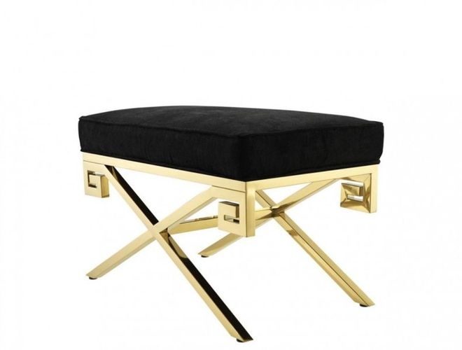 Casa Padrino Luxus Sitz Hocker Gold Finish 73 x 41 x H. 45 cm - Vitage ...