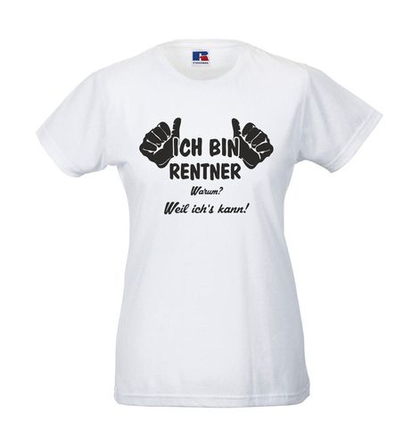 Ich bin Rentner weil ichs kann Ruhestand Rente I Girlie Shirt kaufen ...