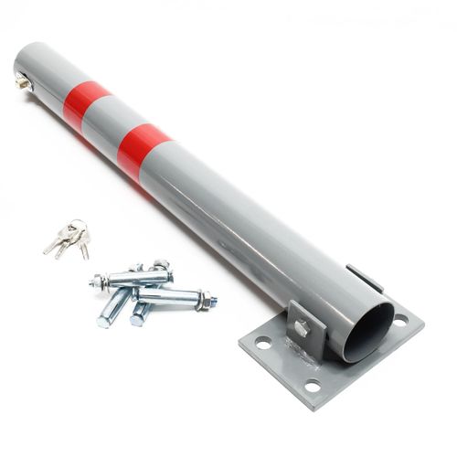 Wiltec Parkpfosten 705x75mm Parkplatzsperre klappbar rund ...