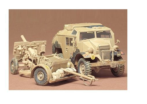 Tamiya 35044 - 1/35 Brit. 25Pdr Feldgeschütz Mit Fahrzeug / Quad Gun ...