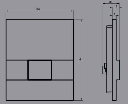 VIGOUR Urinal-Betätigungsplatte TAY Kunststoff weiss / V1TAYU kaufen ...