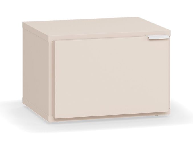 Nachtkommode | 1 Drehtür | Farbe: Beige | zwei Fächer | Nachtkästchen ...