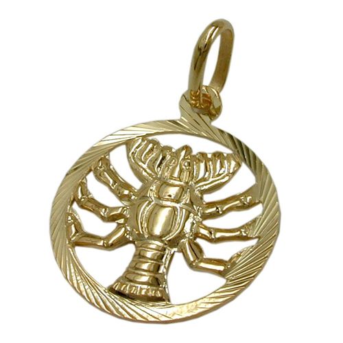 Anhänger 15mm Sternzeichen Krebs 9Kt GOLD kaufen bei Hood.de