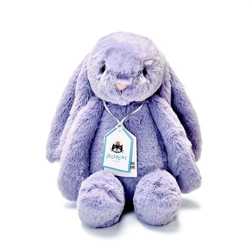JellyCat Bashful Bunny Viola Hase Lila Plüschtier Stofftier Kuscheltier ...