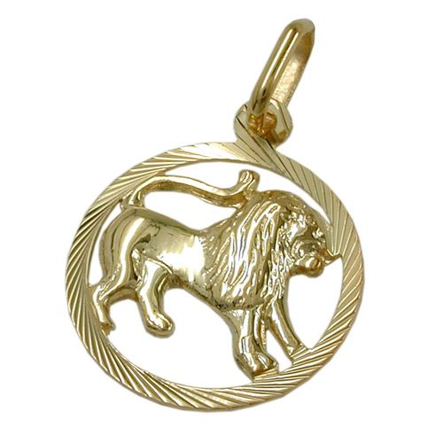 Anhänger 15mm Sternzeichen Löwe 9Kt GOLD kaufen bei Hood.de