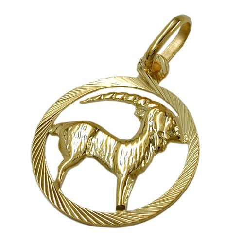 Anhänger 15mm Sternzeichen Steinbock 9Kt GOLD kaufen bei Hood.de