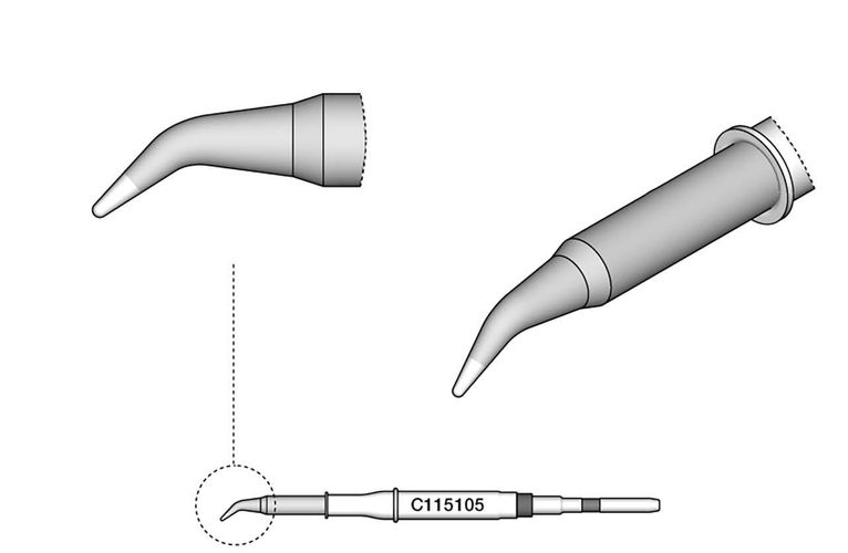 JBC Lötspitze C115105 ß 0,3 mm gebogen Rundform fér Nano kaufen bei Hood.de