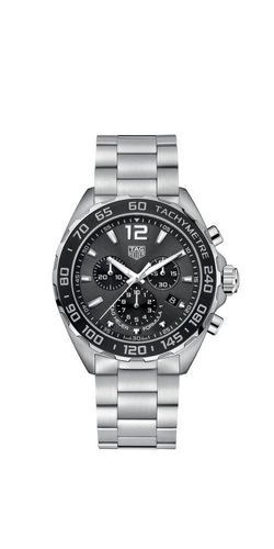 Tag Heuer Herrenuhr Formula 1 Chronograph silber schwarz CAZ1011 ...