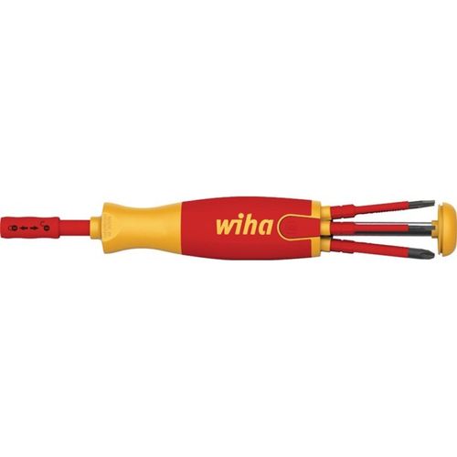 Wiha Schraubendreher mit Bit Magazin LiftUp electric (rot/gelb, 7 ...