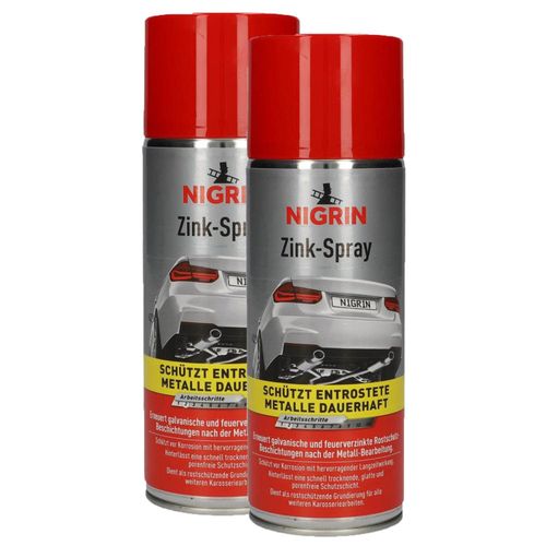 2x Nigrin Zink-Spray 400ml Rost Schutz Korrosions Schutz Grundierung ...